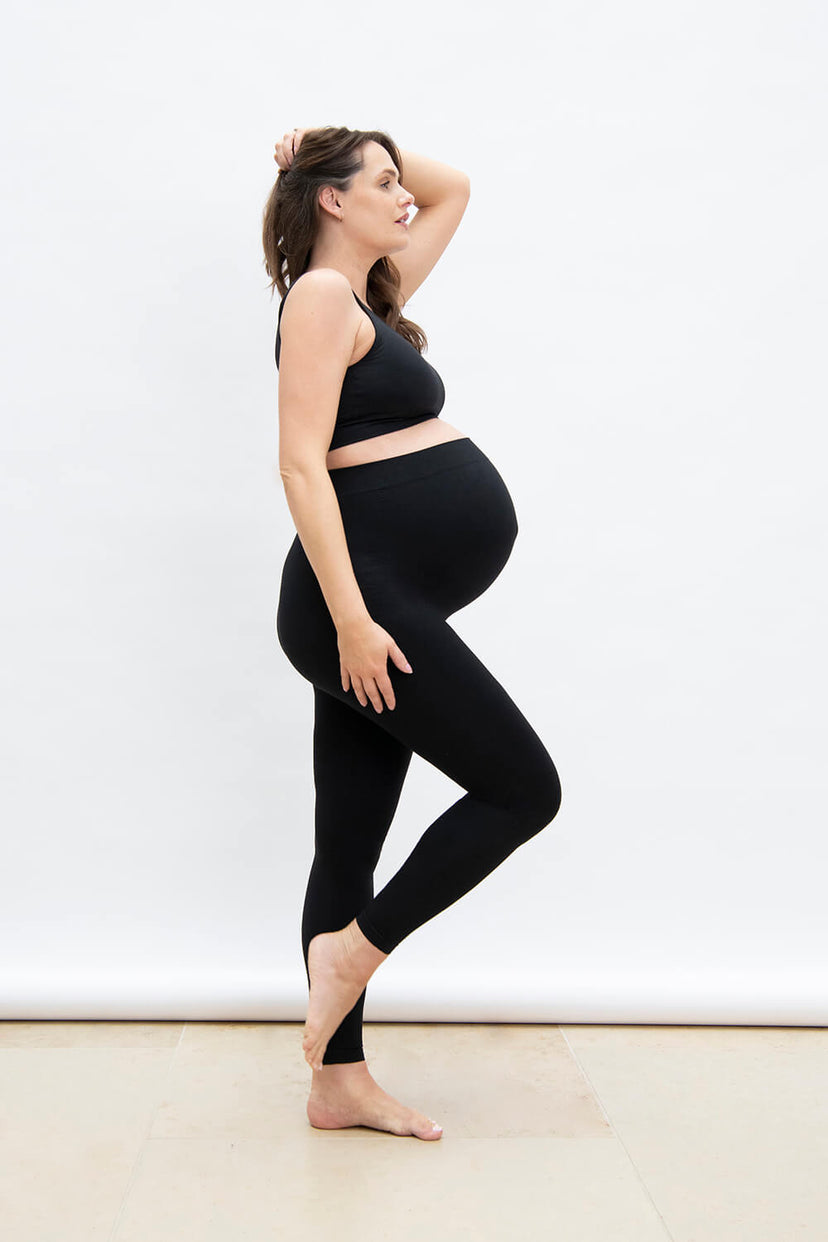 Black Ultimate Seamless Maternity Leggings - LOVALL
