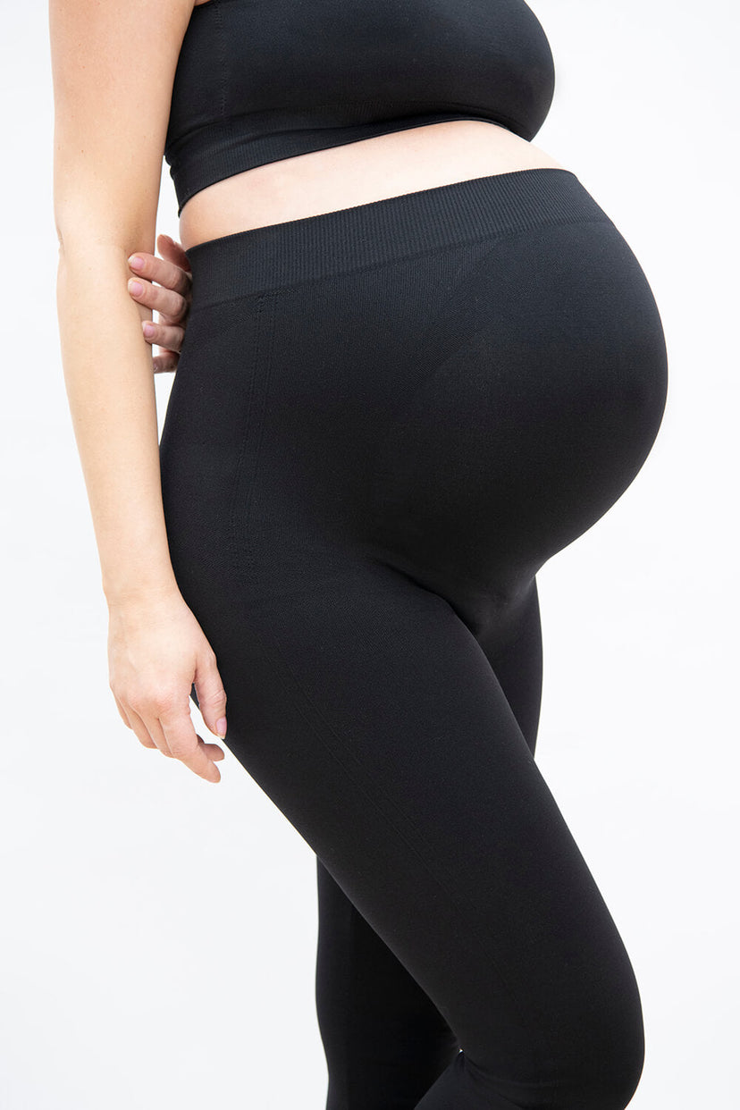 Black Ultimate Seamless Maternity Leggings - LOVALL