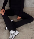 Women's Sports Black Empower Flare Leggings - LOVALL